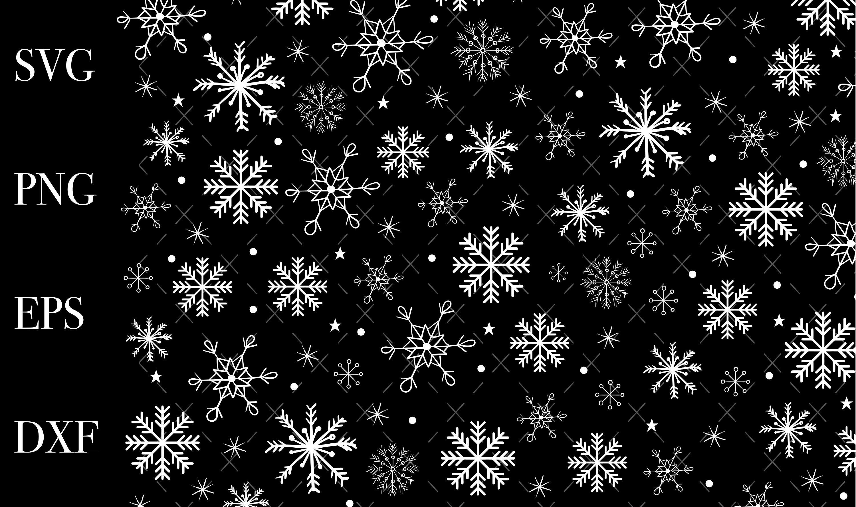 Snowflake Svg, Snowflake Seamless Pattern, Winter Pattern Png ...