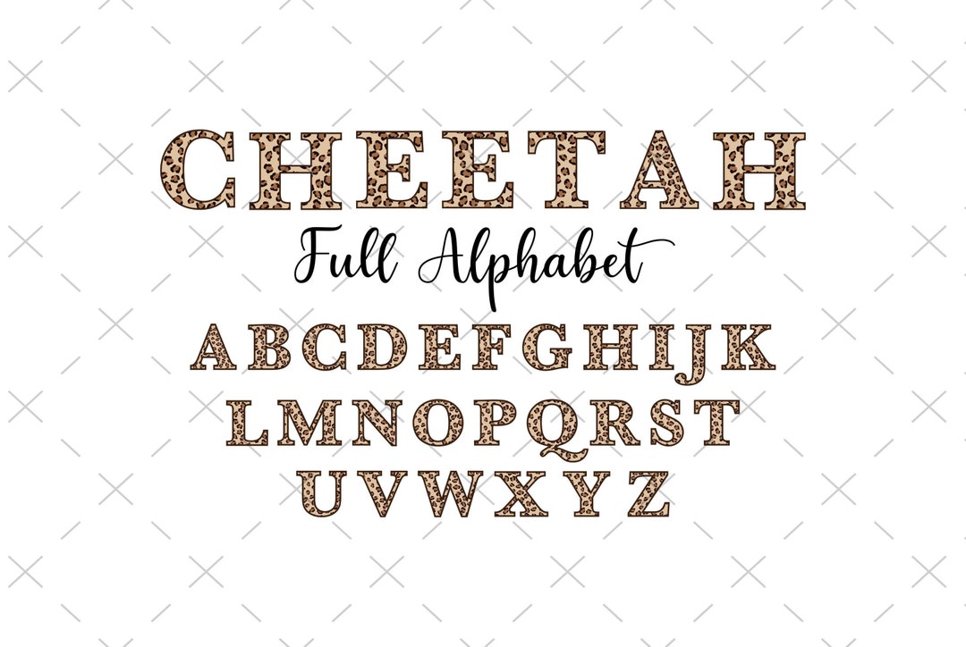 Cheetah Letters, Animal Print Alphabet Lettering, Cheetah Letters for ...