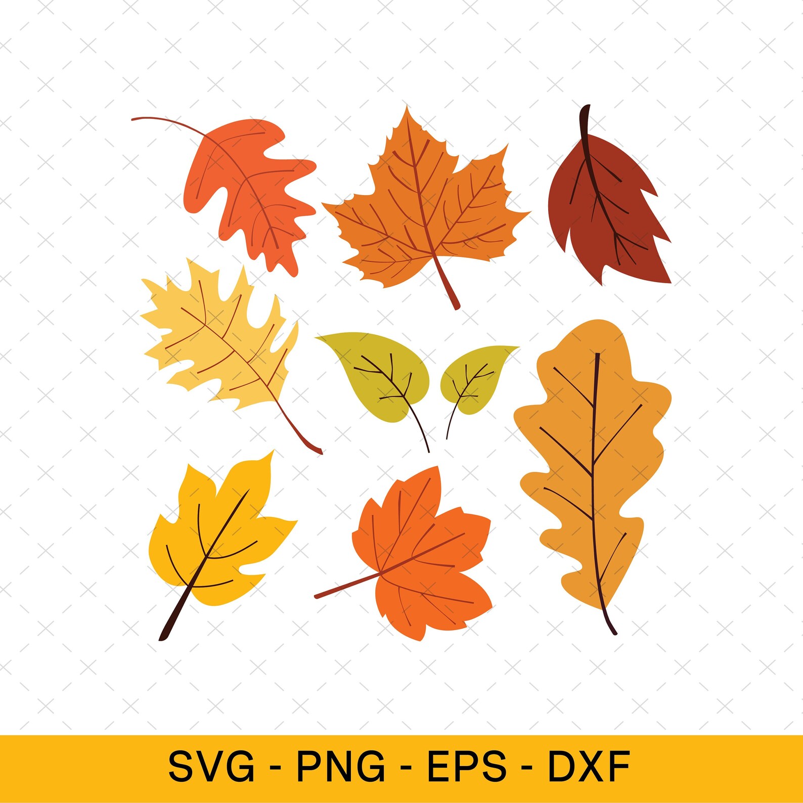 Fall Leaves Svg, Fall Svg, Fall Leaf Svg Bundle, Fall Png, Dxf, Clipart ...