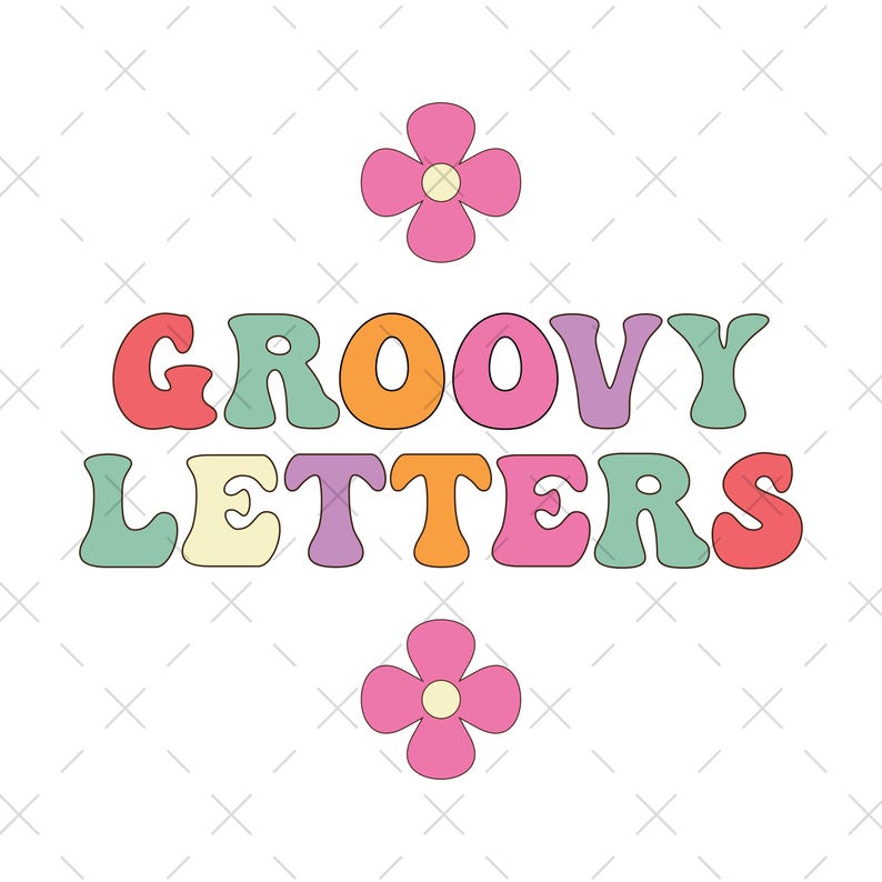 Retro Alphabet SVG PNG Bundle – Groovy Vintage Letters (instant ...
