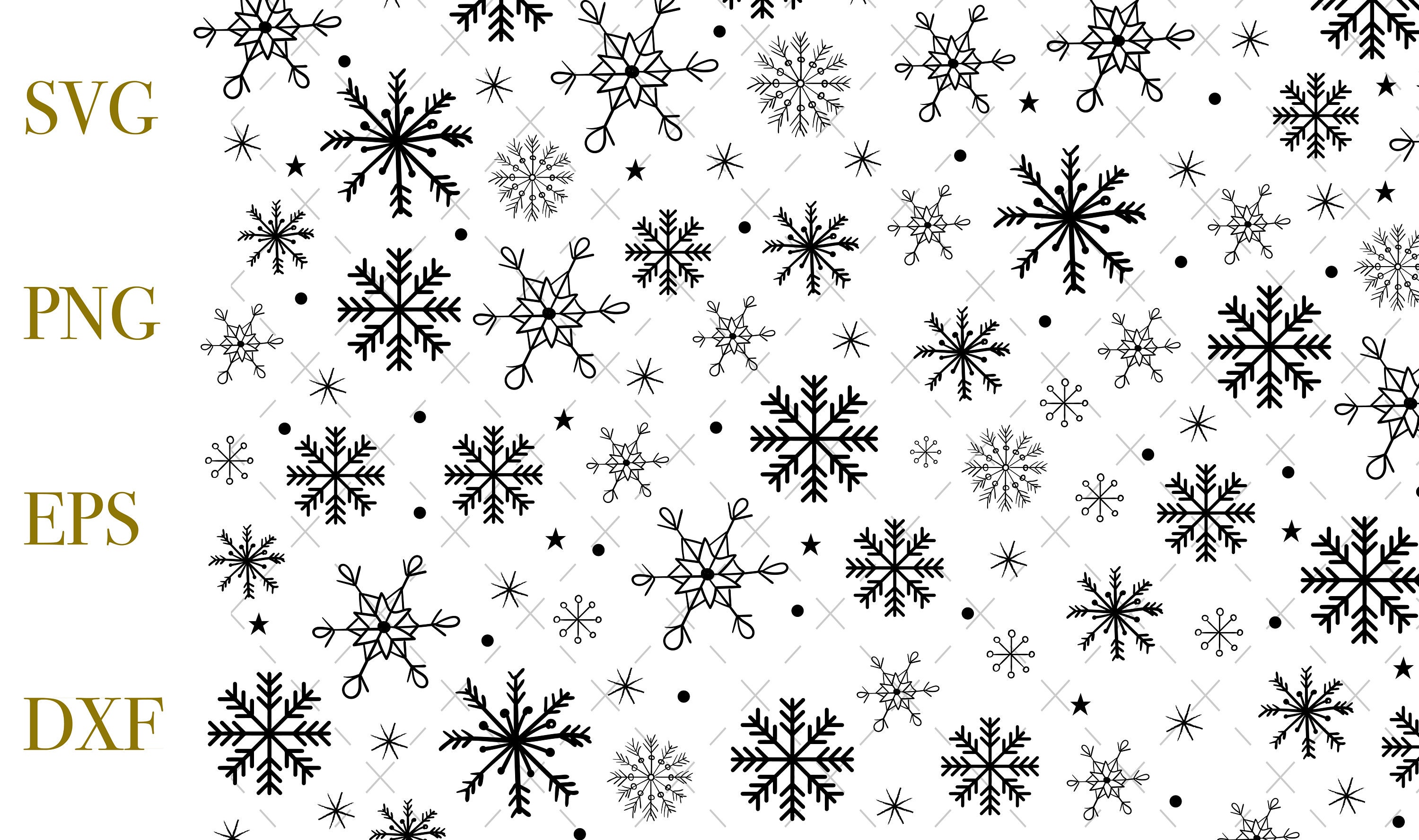 Snowflake Svg, Snowflake Seamless Pattern, Winter Pattern Png ...