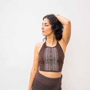 Boho Crop Top Yoga Top Ethnic Tribal Crop Top Tribal Top Bohemian ...
