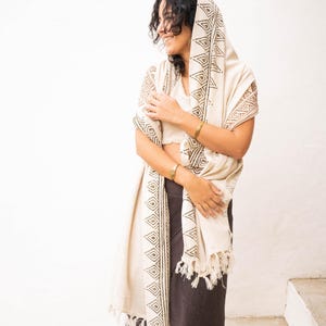 Tribal Cotton Shawl Hippie Ethnic Shawl Desert Scarf Bohemian Shawl ...