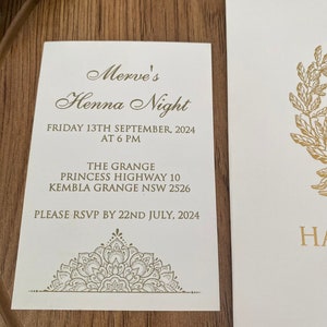 Acrylic Wedding Invitation With Henna Card - Etsy