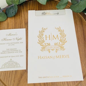 Acrylic Wedding Invitation With Henna Card - Etsy