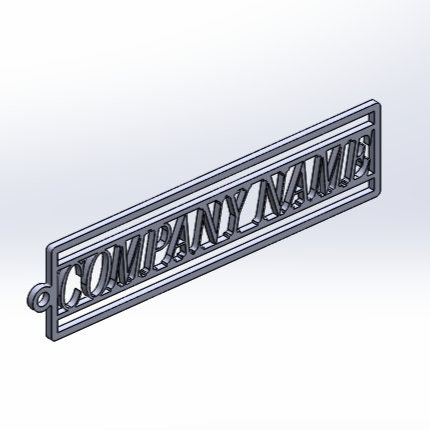 Key Chain Cutting File for Companies, Key Chain 3D Printer File for ...