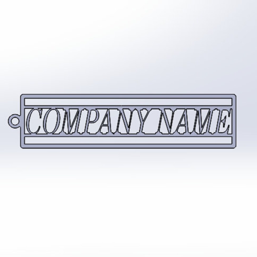 Key Chain Cutting File for Companies, Key Chain 3D Printer File for ...
