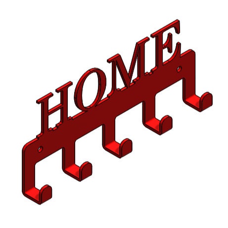 Key Hanger Laser Cut File, Key Hanger 3D Printer File, STL, SVG, DXF ...