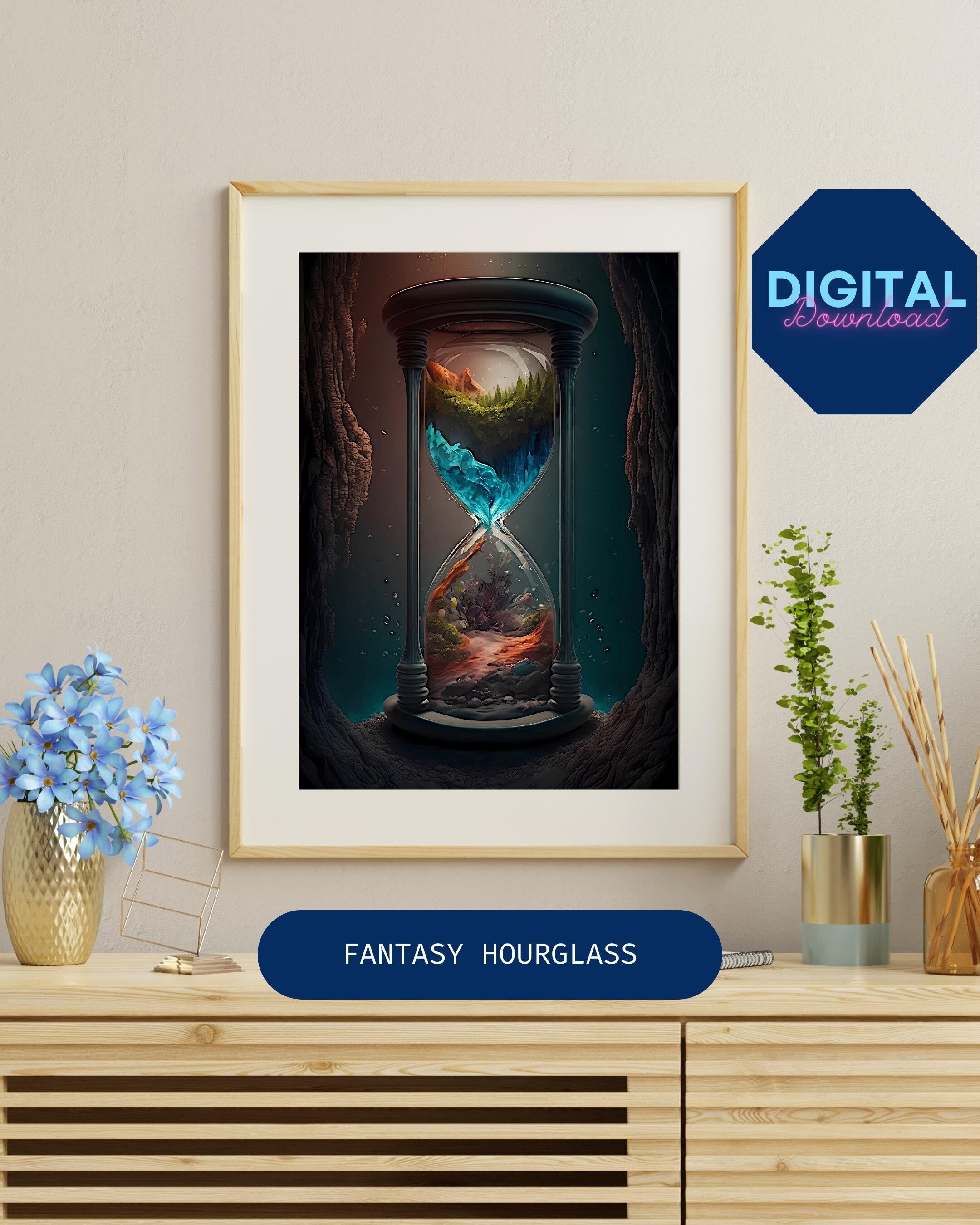 Fantasy Hourglass Wall Art Fantasy Hourglass Print Digital - Etsy