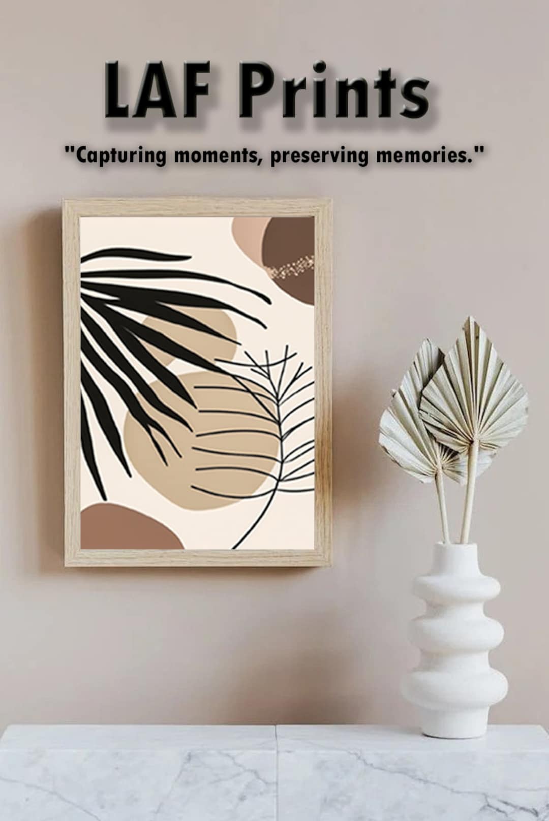 LAF Prints | Boho Modern Nature Style Wall Art, Tropical Floral Palm ...