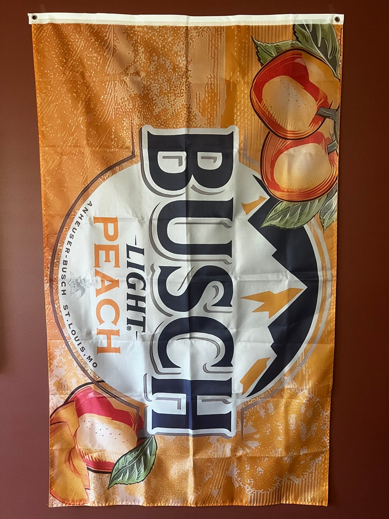 Busch Light Peach Flag College Dorm Beer Flag - Etsy