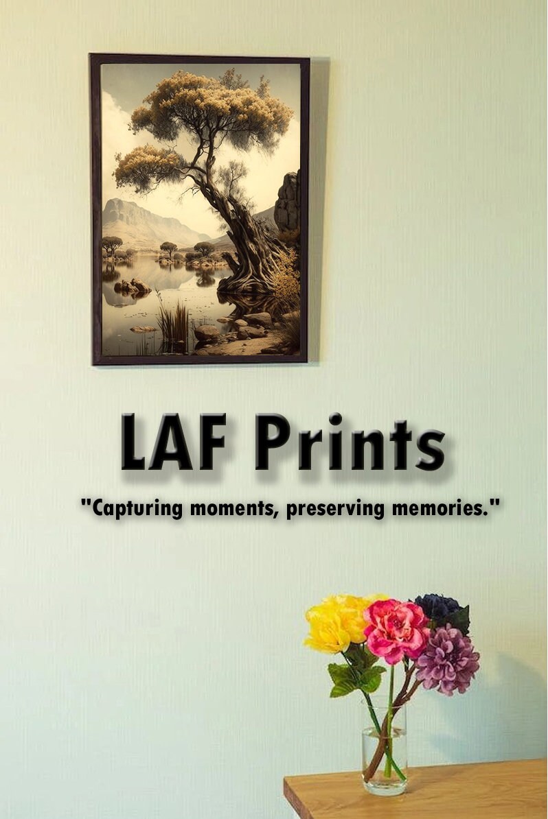 LAF Prints | Desert Oasis Classic Vintage Landscape Downloadable ...
