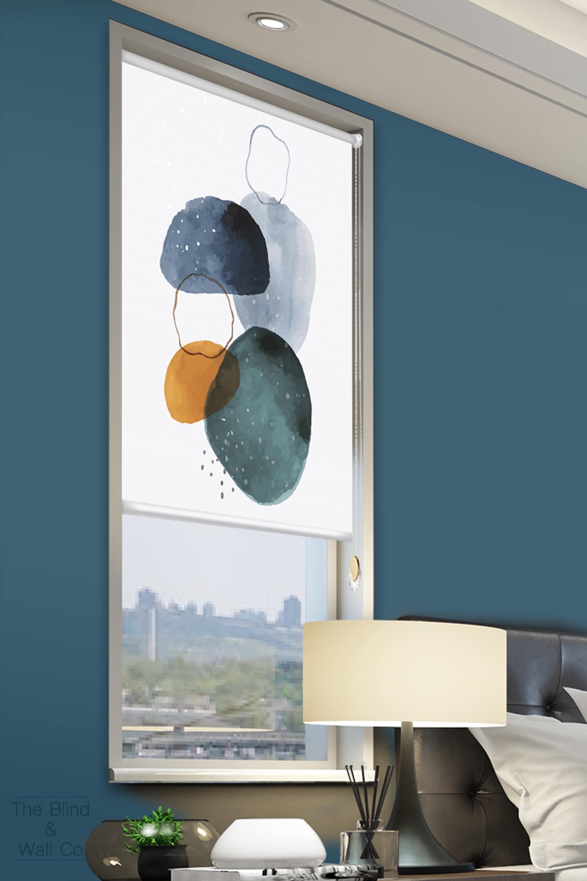 Abstract Geometric Roller Shades, Modern Design Roller Blinds for Home ...