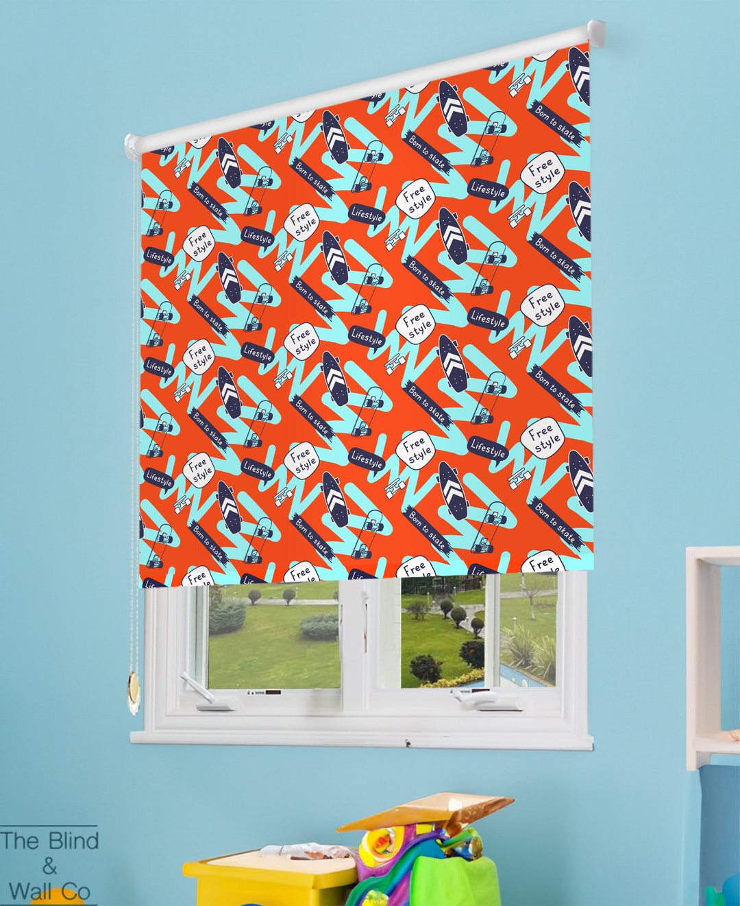 Kids Room Roller Shades, Skateboards Roller Blinds, Customizable Roller ...