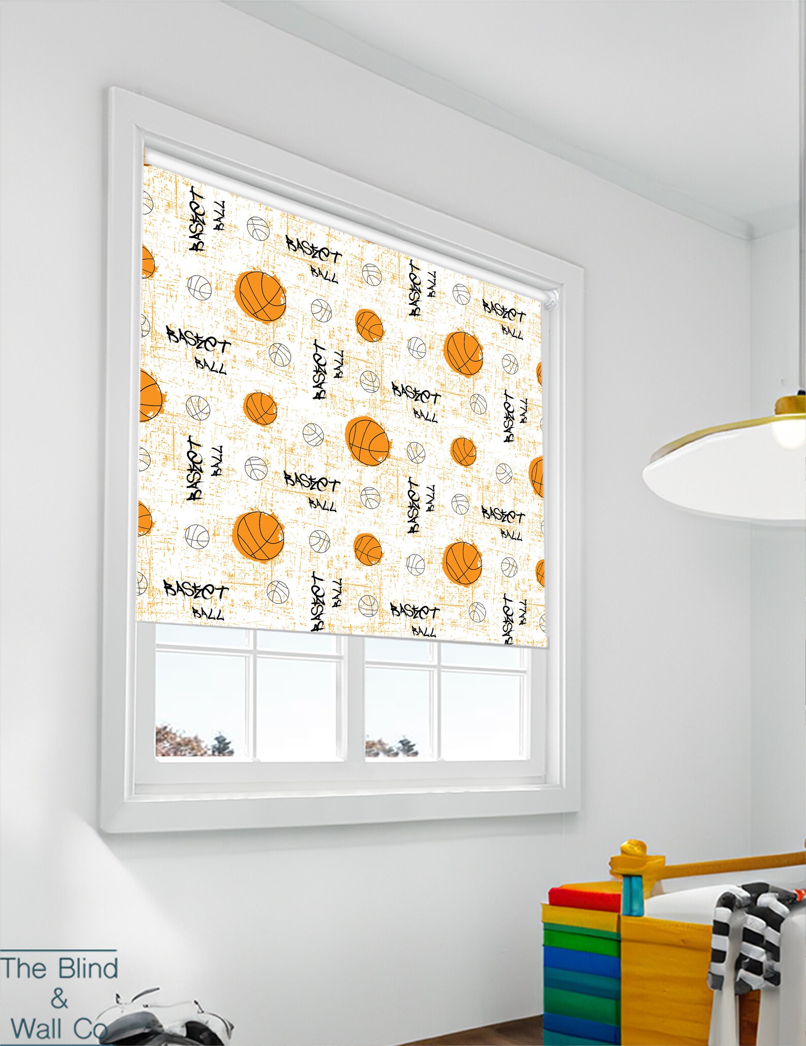 Kids Room Roller Shades, Basketball Theme Roller Blinds, Customizable ...