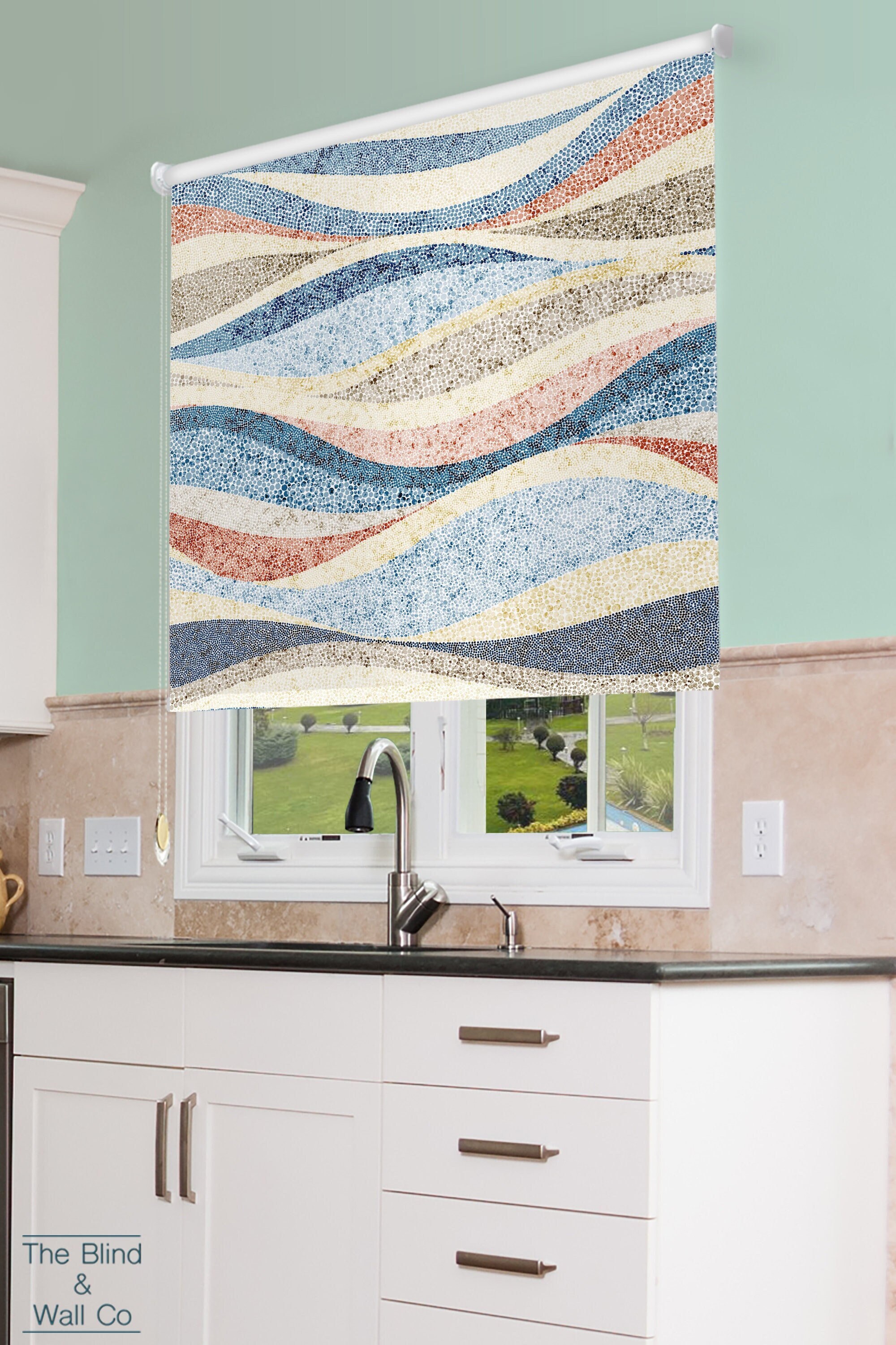 Patchwork Roller Shades, Summer Roller Blinds, Customizable Roller ...