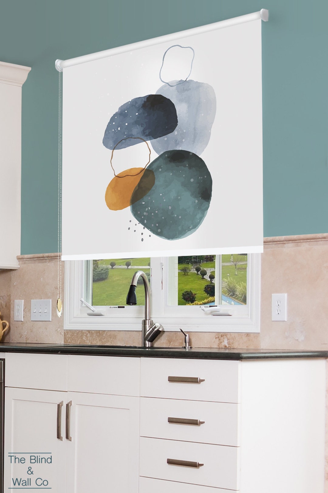 Abstract Geometric Roller Shades, Modern Design Roller Blinds for Home ...