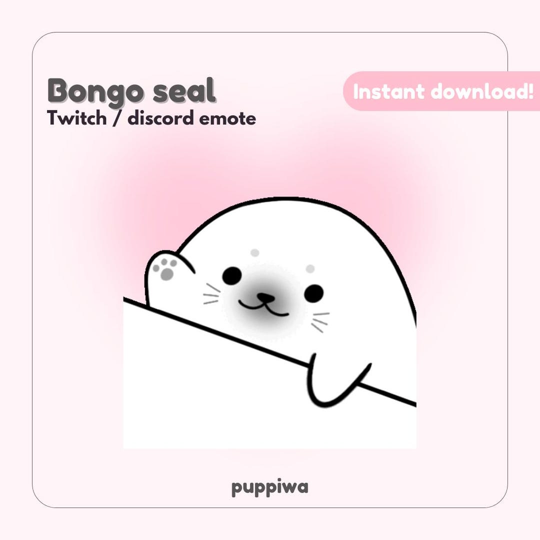 Animated Bongo Seal Emotes | Twitch, Discord, Youtube (digital Download ...