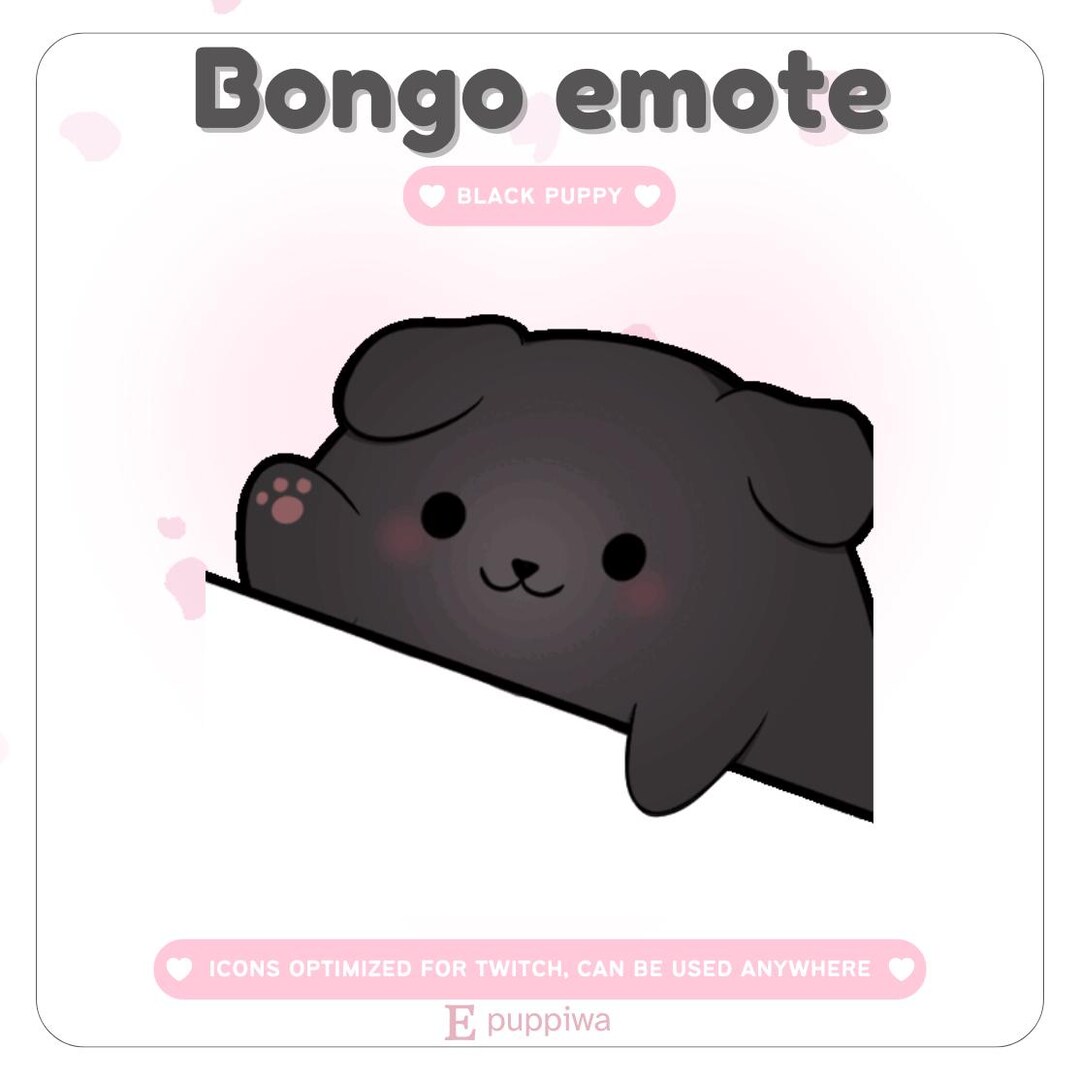 Black Labrador Bongo Taps Emotes: Twitch, Discord, Youtube, Kick - Etsy