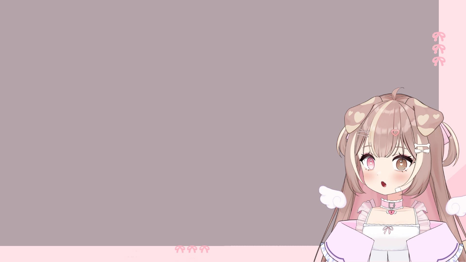 Pink Animated Stream Overlay: Bow Angel Vtuber Twitch, Youtube, Kick - Etsy