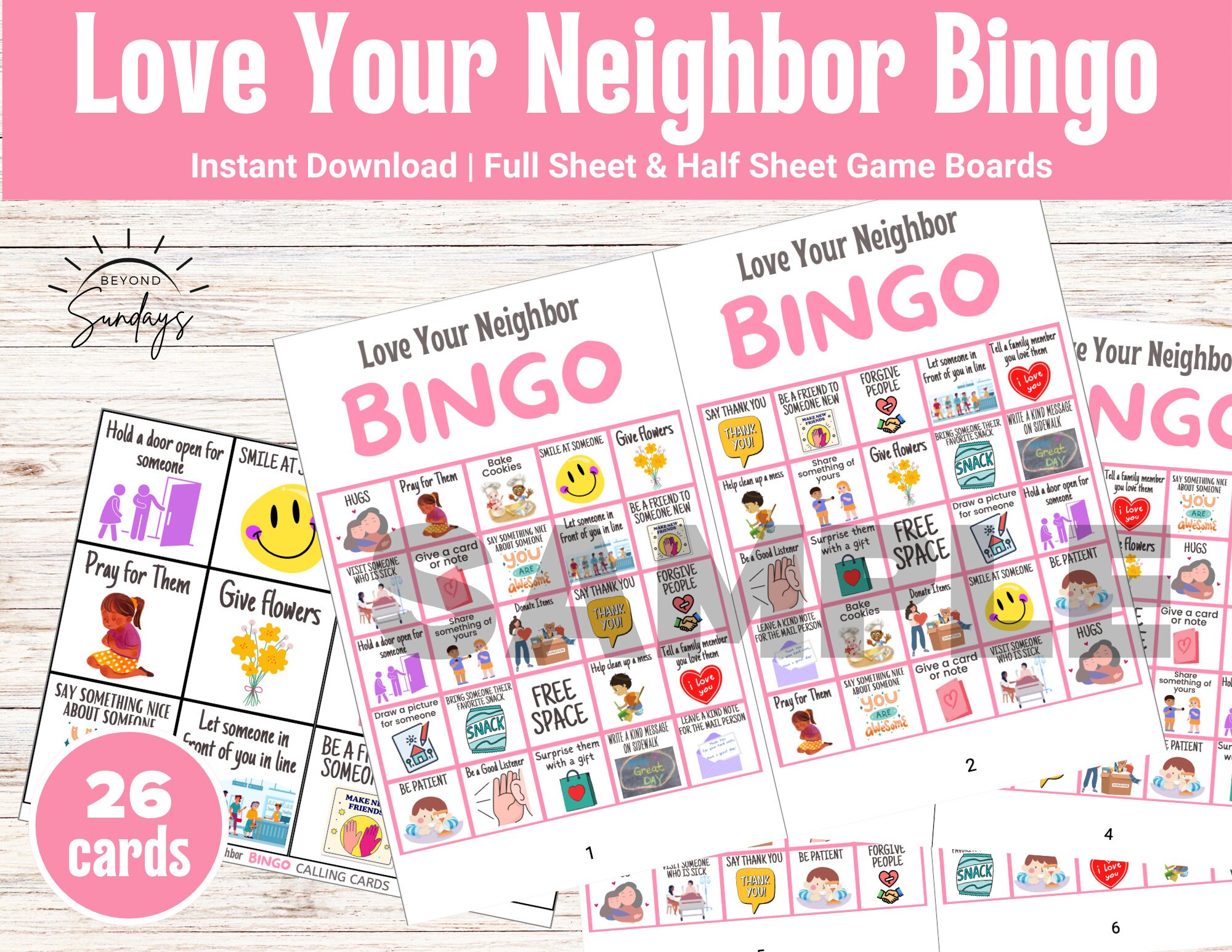 Love Your Neighbor Bingo Cards - Etsy