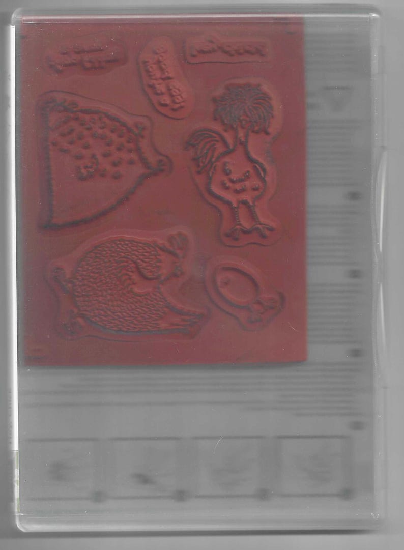 Stampin’ Up! Hey Chick Stamp Set – 7-piece Cling Stamps – Farmhouse ...