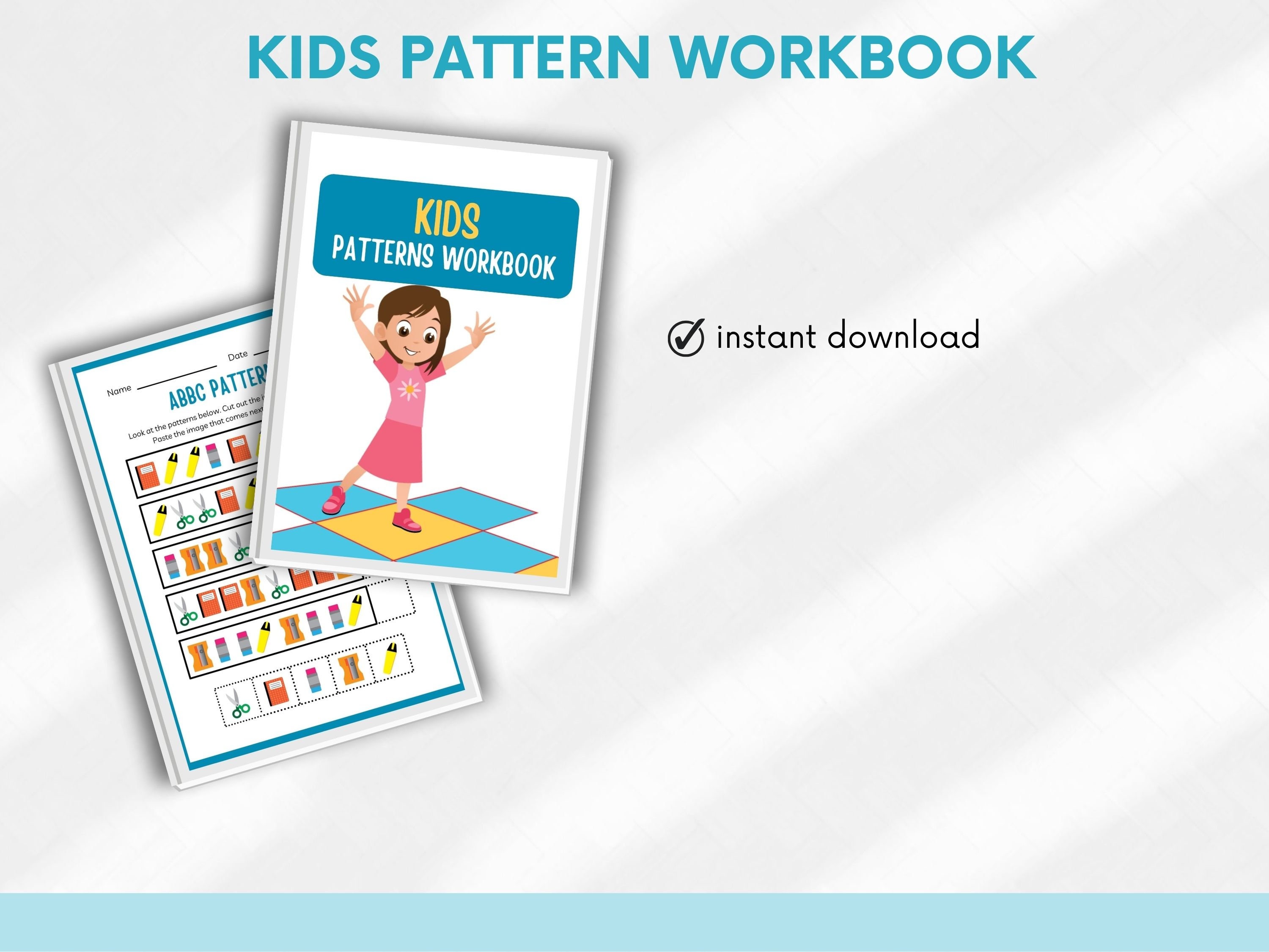 Interactive Kindergarten Math Patterns Workbook: Fun & Colorful ...