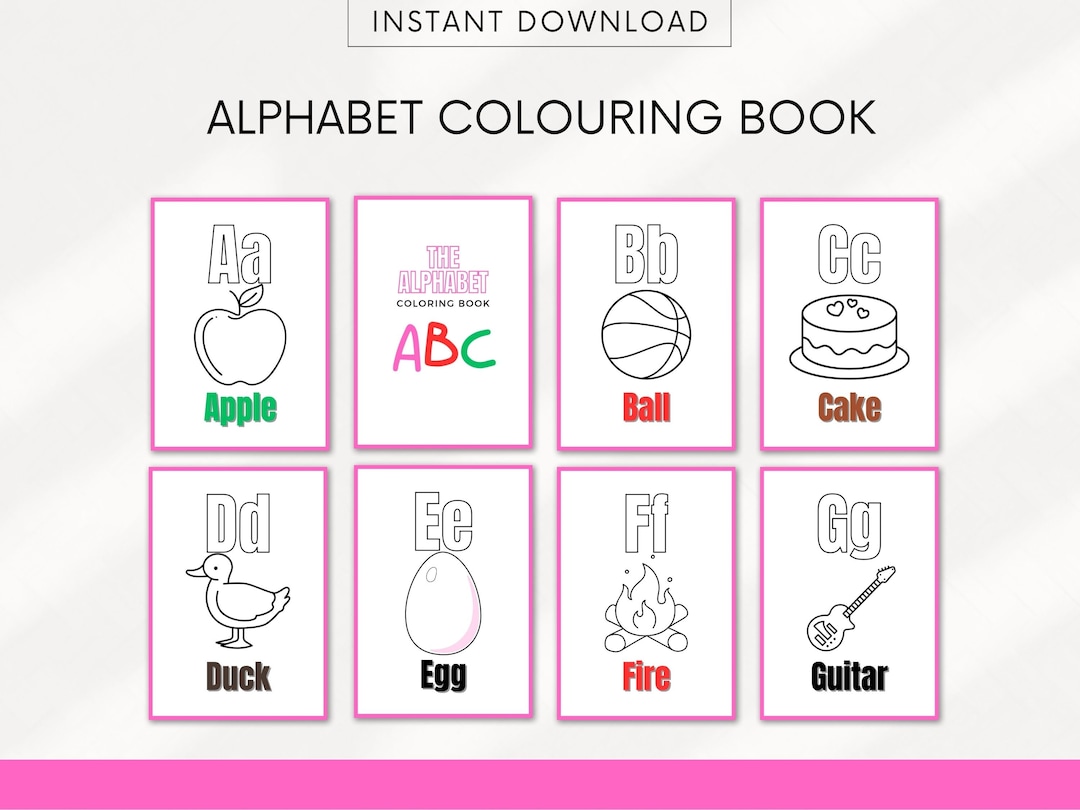 Ultimate Alphabet Coloring Book - Educational Digital Download for Kids ...