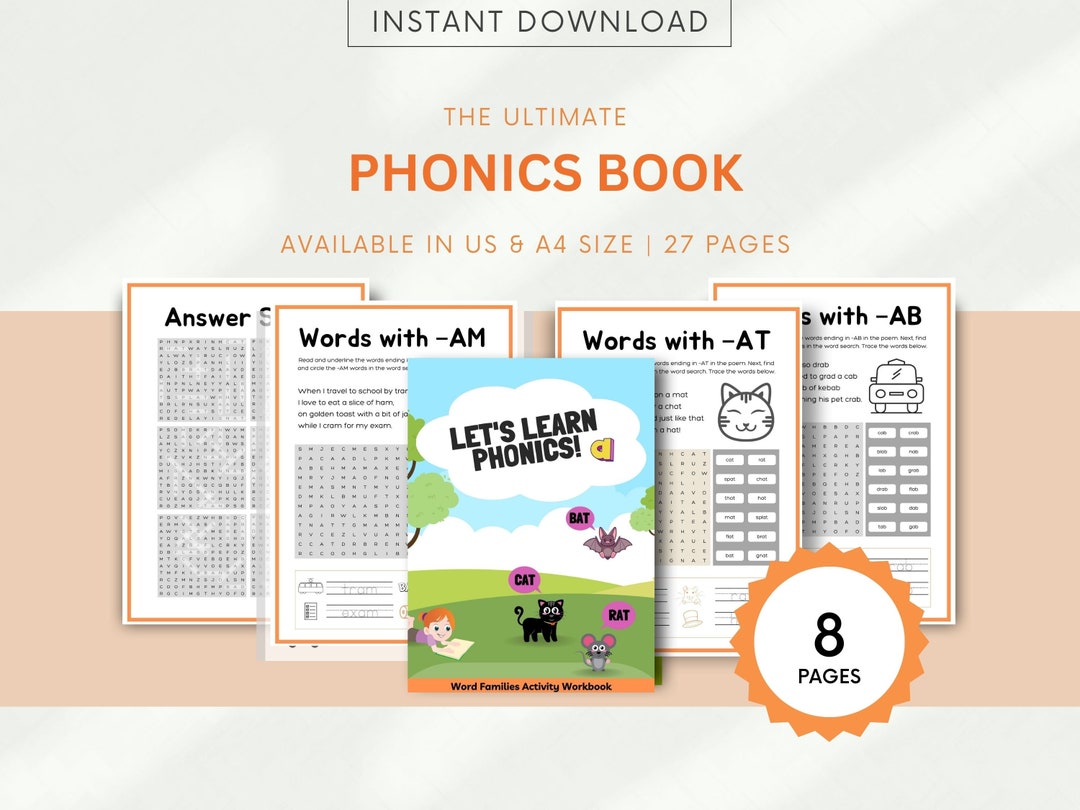Engaging English Phonics Activity Workbook Illustrated Learning ...
