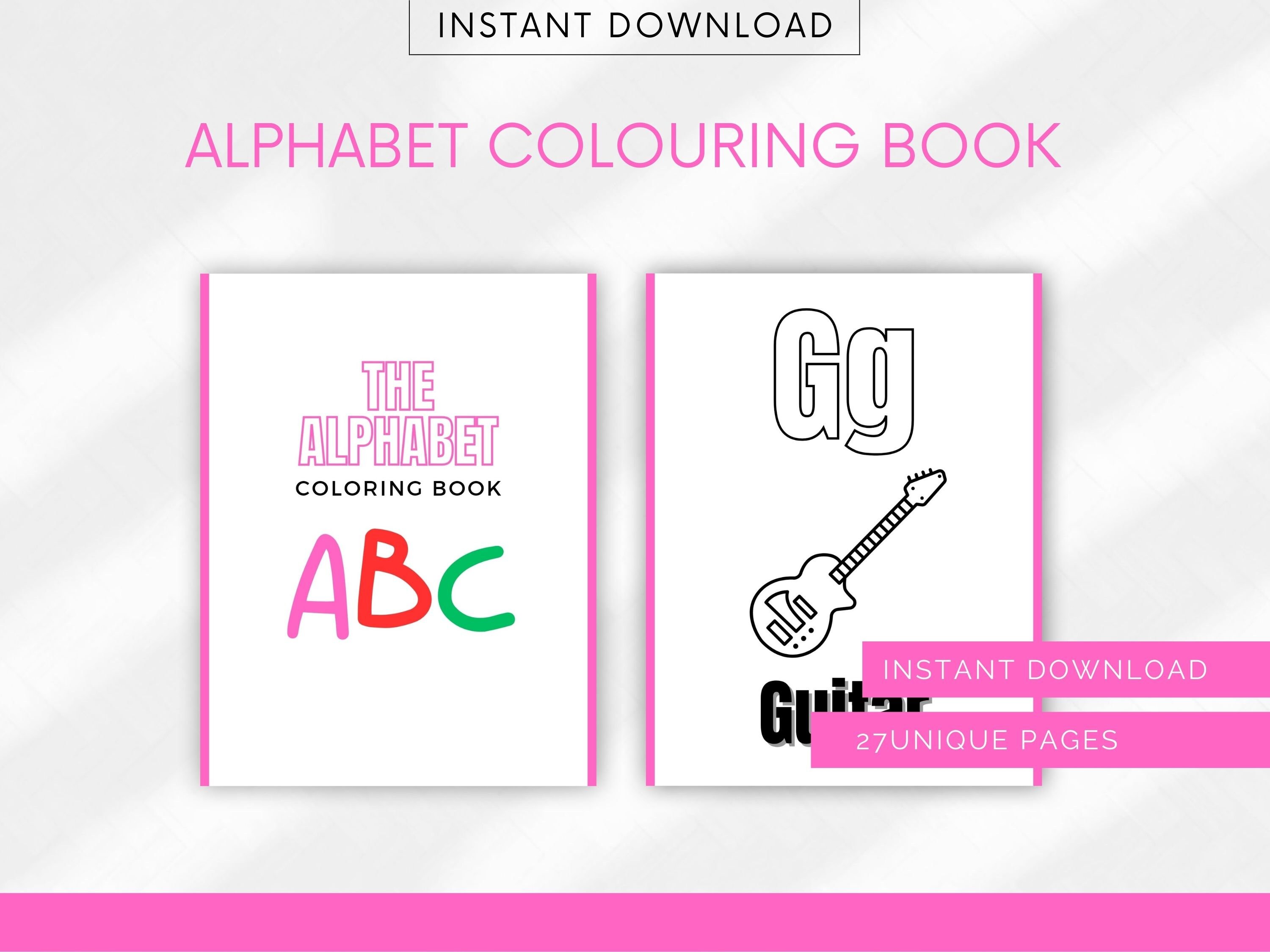Ultimate Alphabet Coloring Book Educational Digital Download for Kids ...
