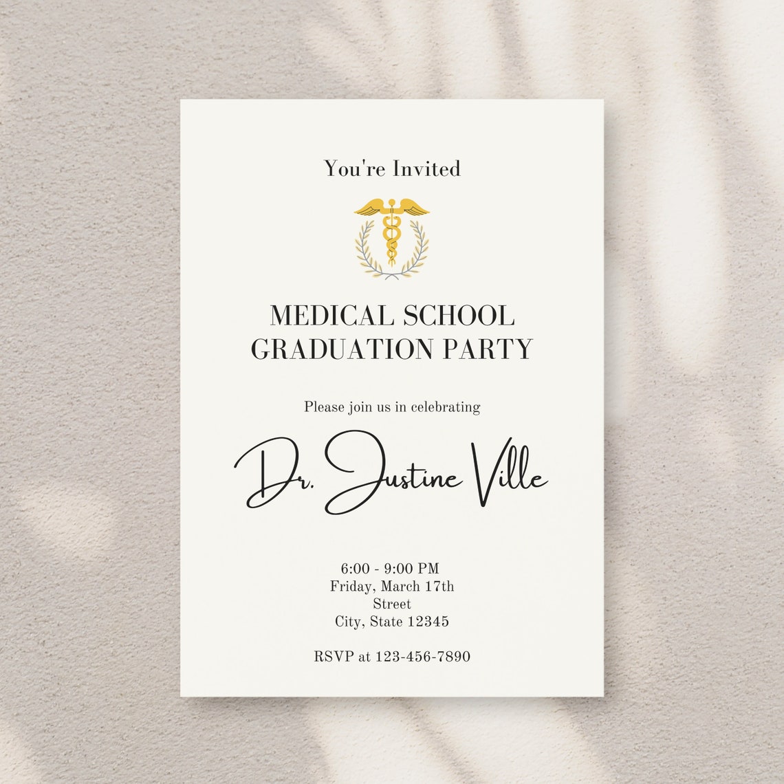 Medical School Graduation Match Day Party Invitation Medical - Etsy