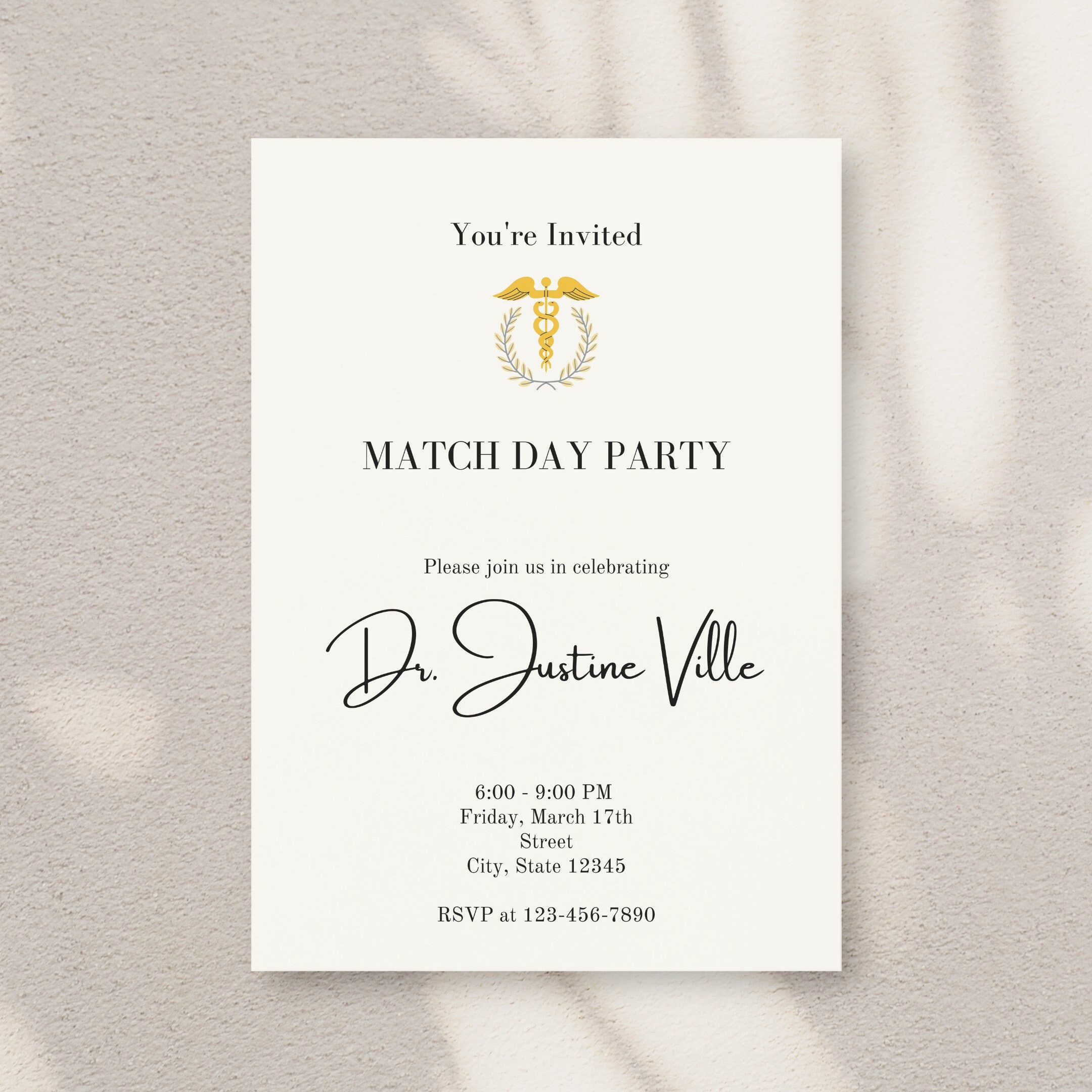 Medical School Graduation Match Day Party Invitation Medical - Etsy