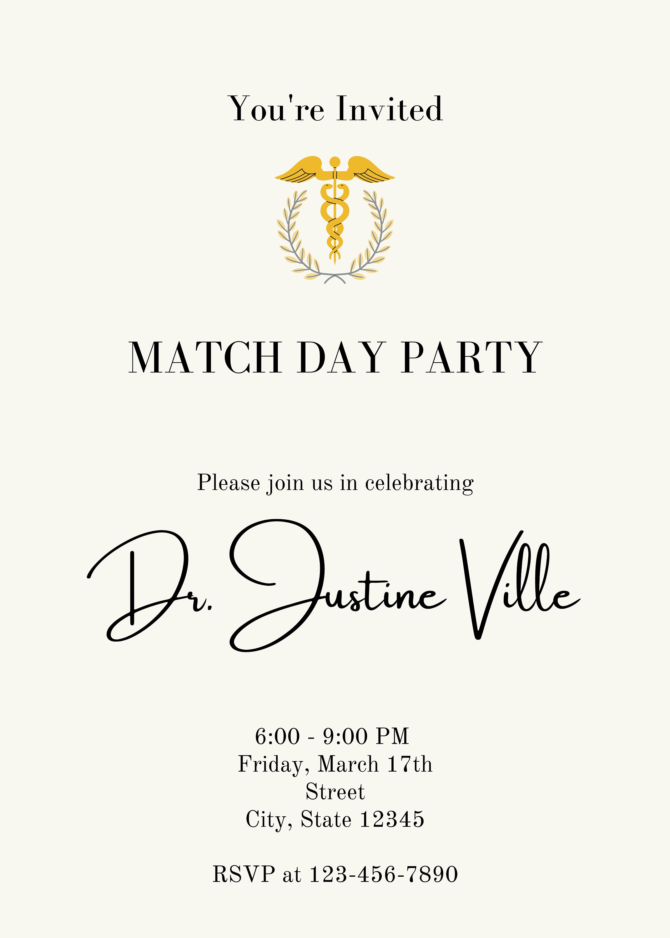 Medical School Graduation Match Day Party Invitation Medical - Etsy