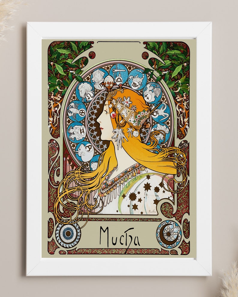 Alphonse Mucha, Zodiac, Art Nouveau, Digital Print, Exhibition Posters ...