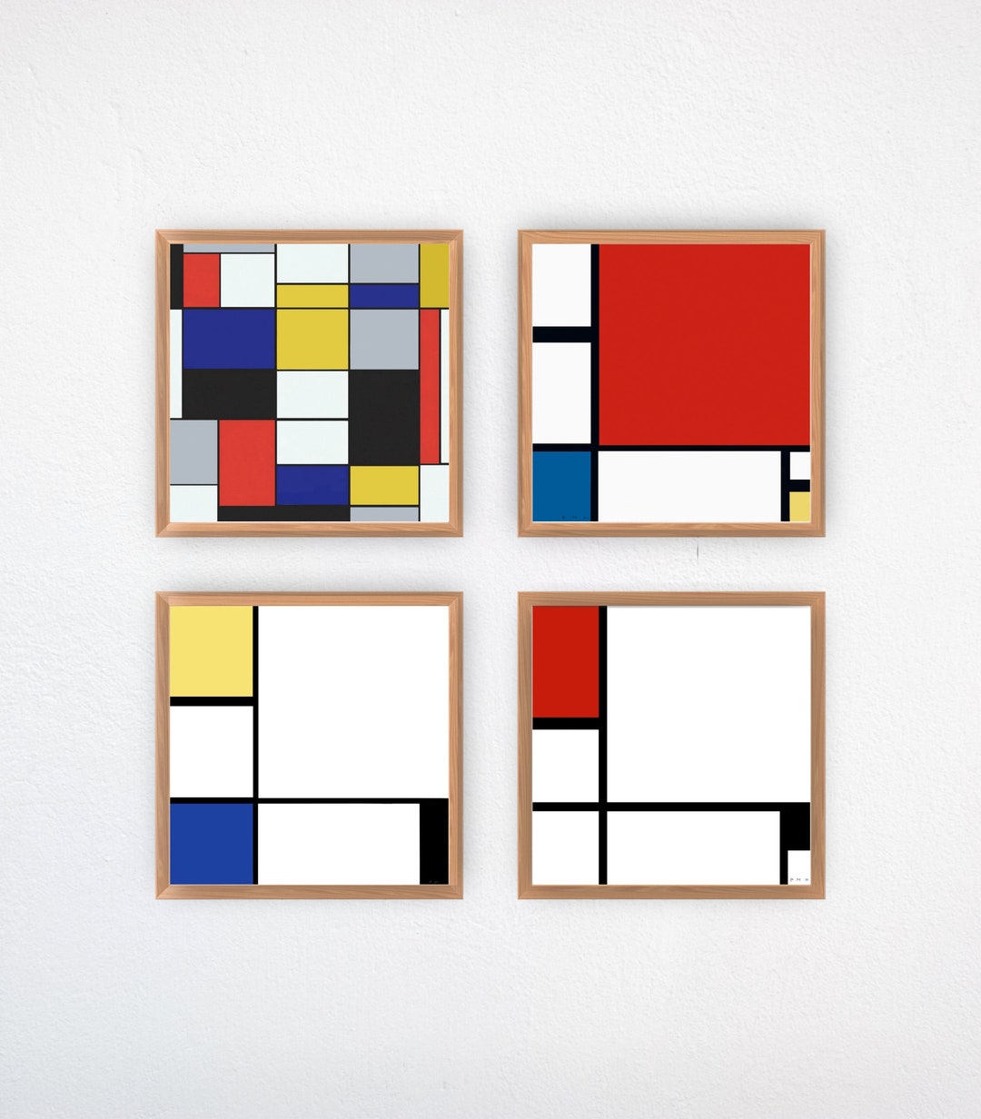 Piet Mondrian Print Set, Modern Geometric Art (digital Download) - Etsy
