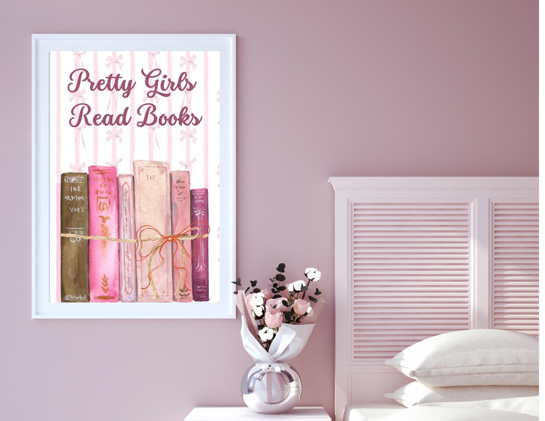 Pretty Girls Read Books Digital Art - Etsy