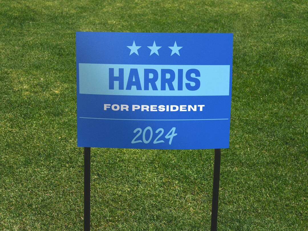 Kamala Harris Yard Sign 2024 Election Support Kamala With Putting a ...