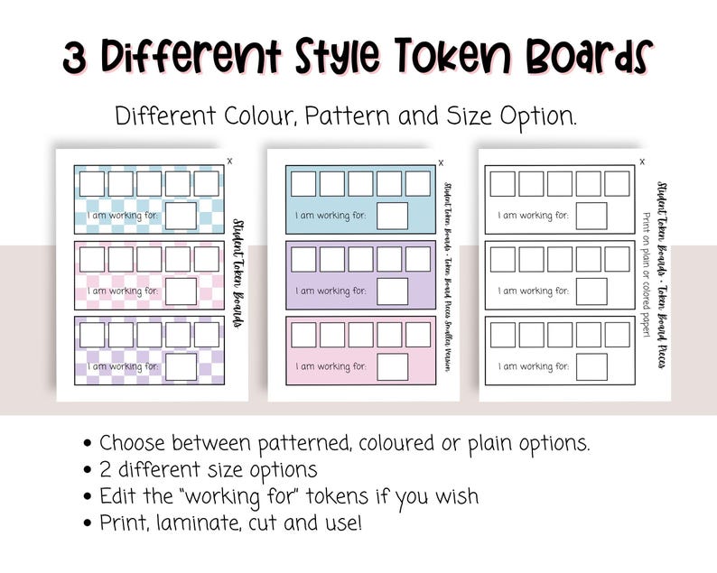 Printable Token Board Strips for Kids | Editable Reward Chart | ABA ...