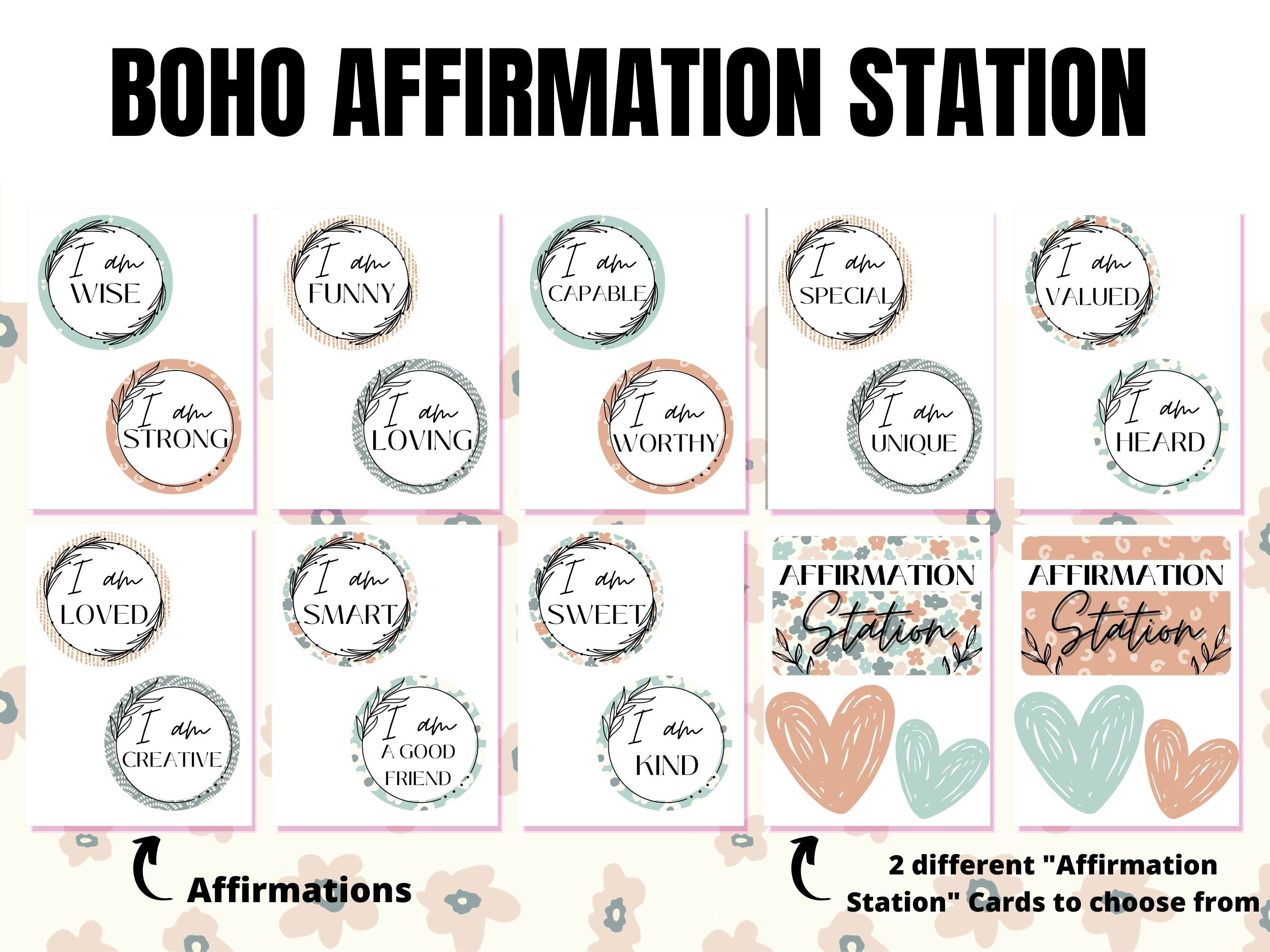 Boho Classroom Decor, Boho Classroom Door Decor Affirmation Station - Etsy