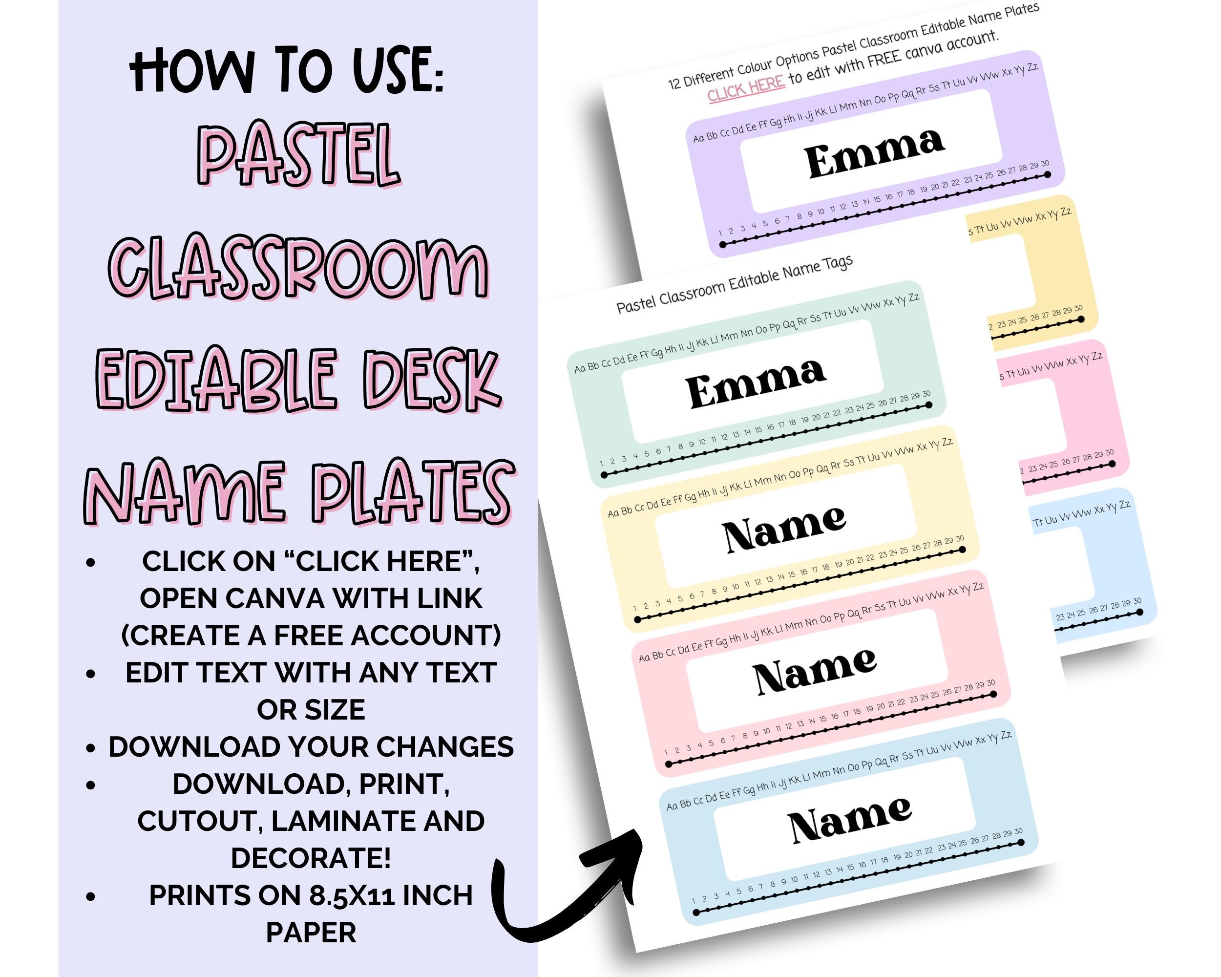 Pastel Calm Classroom Printable Bundle | Classroom Decor Bundle Back to ...