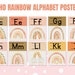 Boho Rainbow Classroom Decor Boho Alphabet Classroom Posters Neutral ...