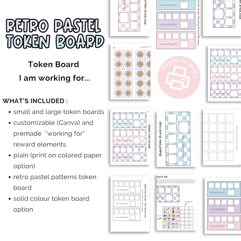 Printable Token Board Strips for Kids | Editable Reward Chart | ABA ...