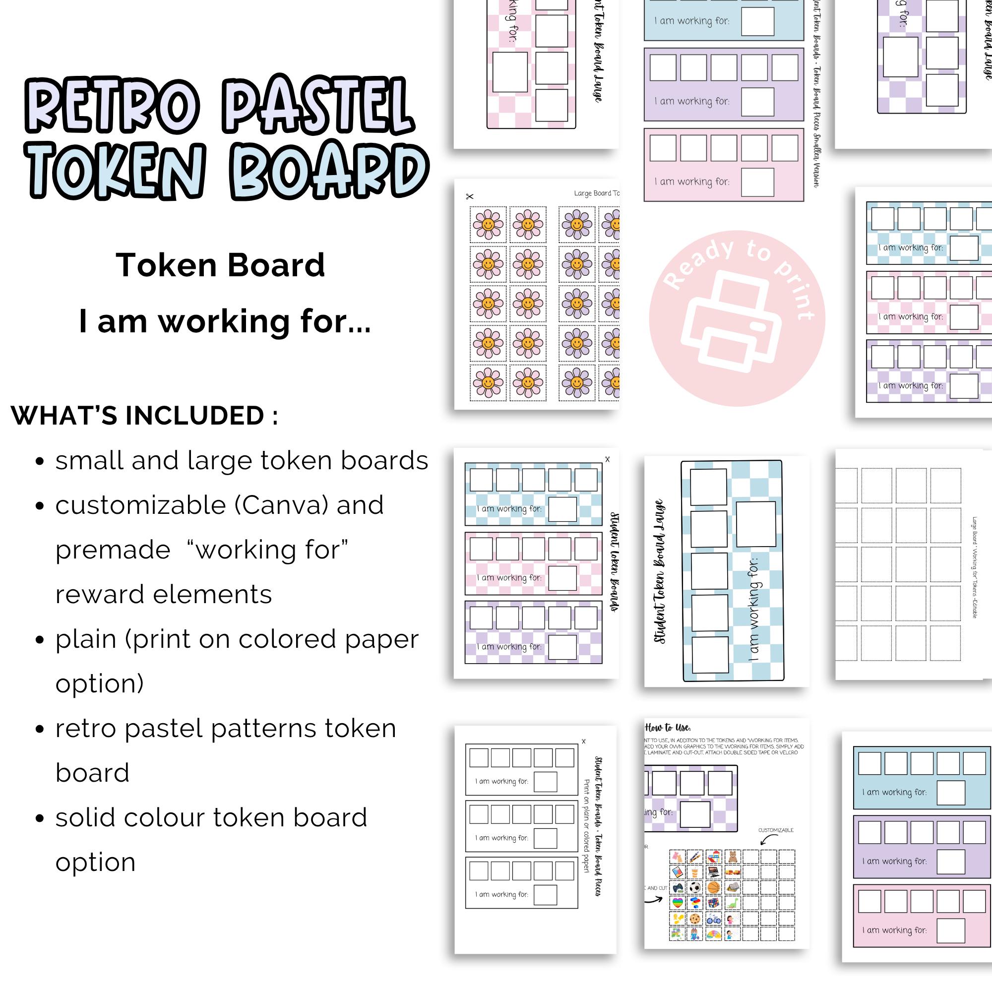 Printable Token Board Strips for Kids | Editable Reward Chart | ABA ...