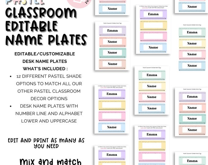Pastel Calm Classroom Printable Bundle | Classroom Decor Bundle Back to ...