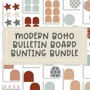 Modern Boho Classroom Calming Classroom Boho Class Decor Bunting Bundle ...