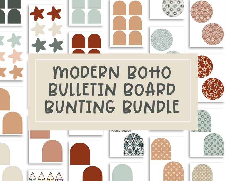 Modern Boho Classroom Calming Classroom Boho Class Decor Bunting Bundle ...