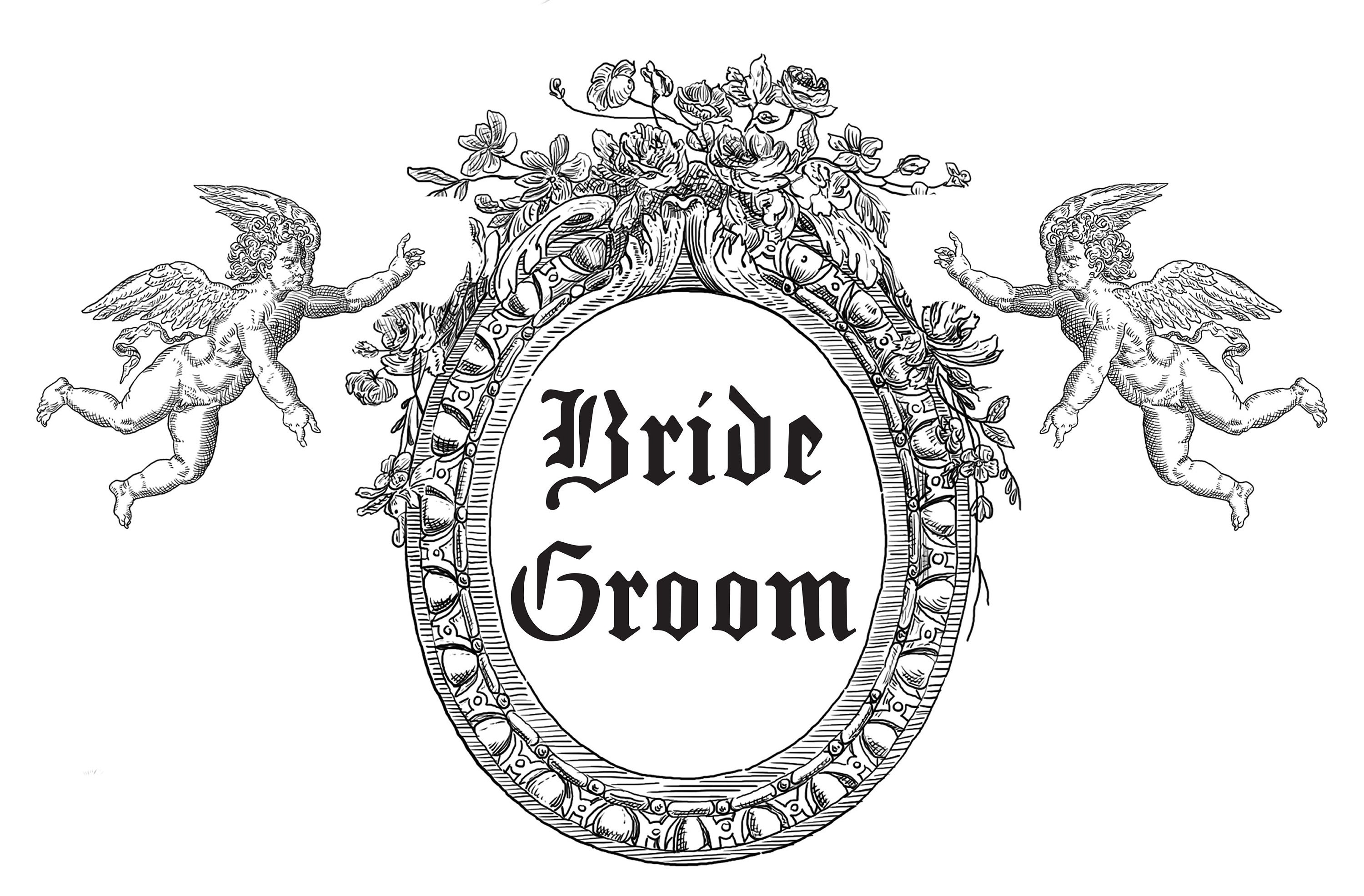 Bride and Groom Svg, Png, Dfx Gothic Style Wedding Digital Download in ...