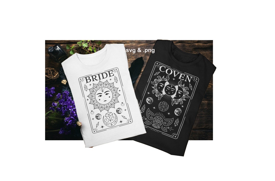 Tarot Bride and Coven Witchy Wedding Bachelorette Svg, Png Digital ...