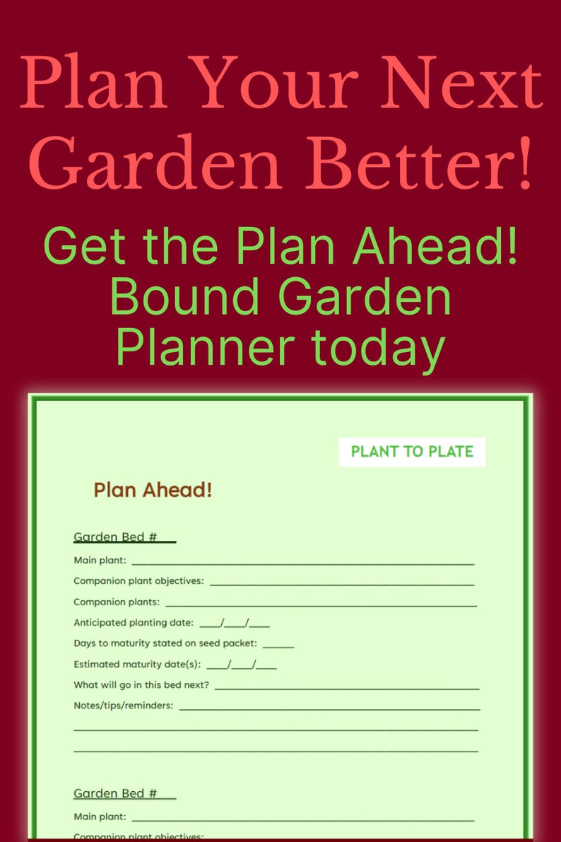 Garden Planner Journal, Companion Planting Guide - Etsy