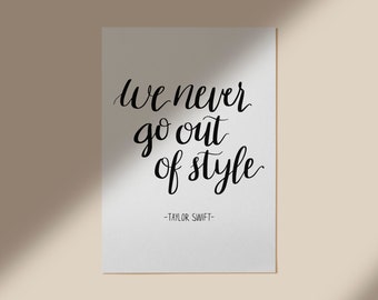 Minimalist Art Print Taylor Swift the 1 Lyrics If You Never Bleed You ...